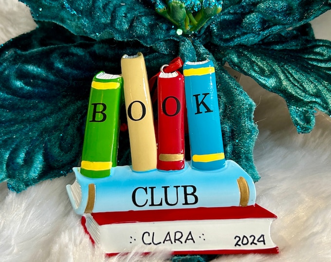 Personalized Book Club Christmas Ornament - Etsy