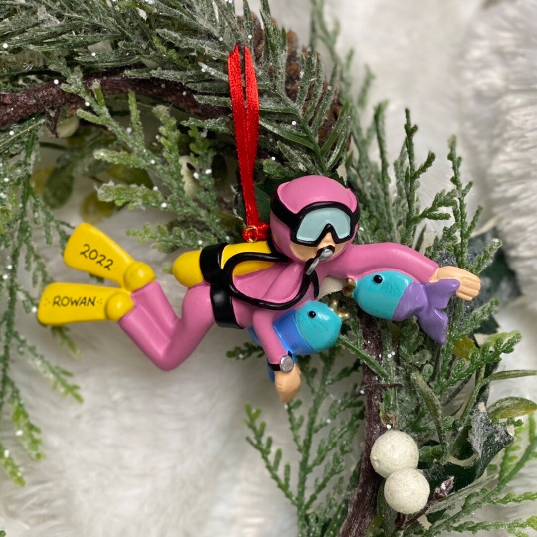 Personalized Female Girl Scuba Diver Christmas Ornament - Etsy