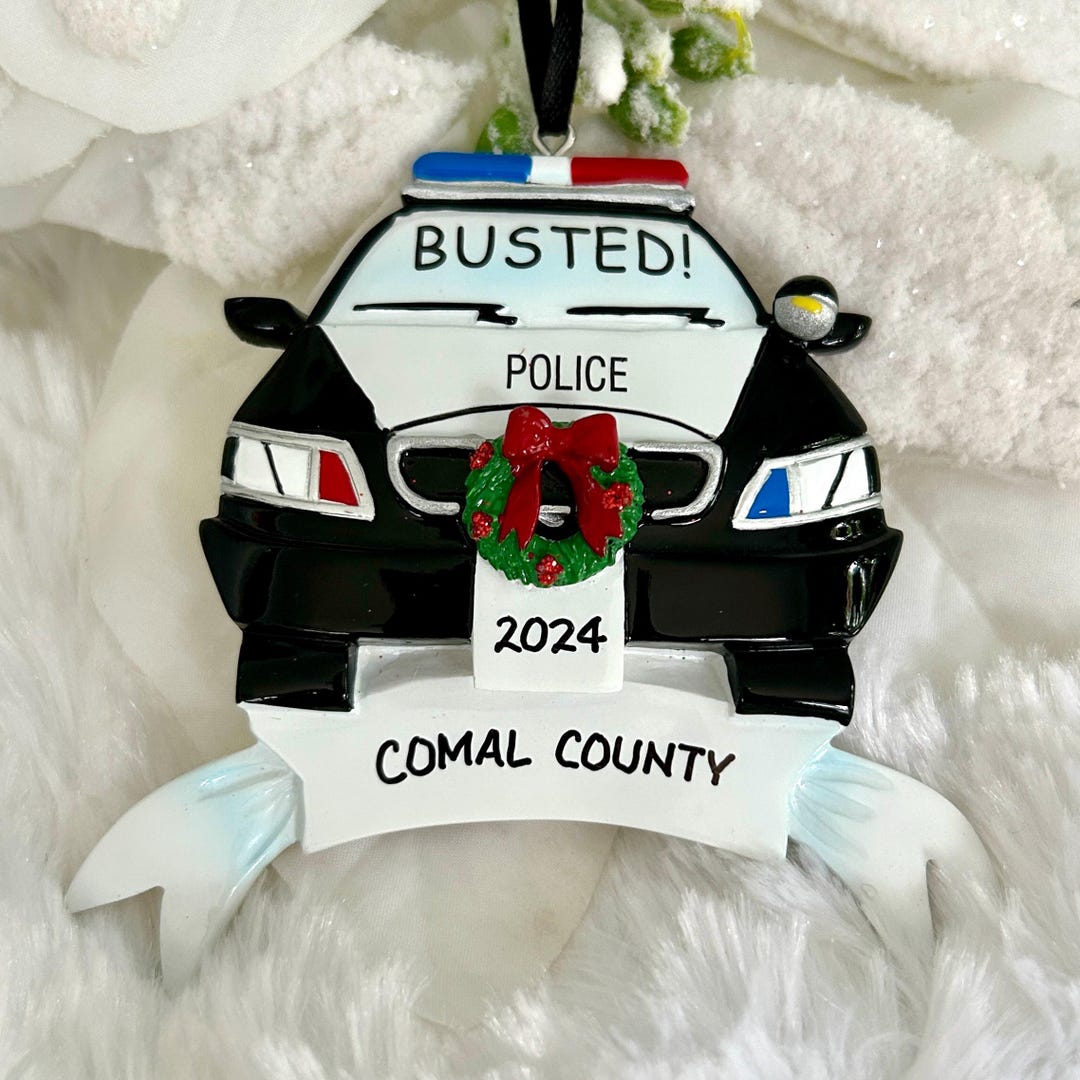 Personalized Police Car Christmas Ornament - Etsy
