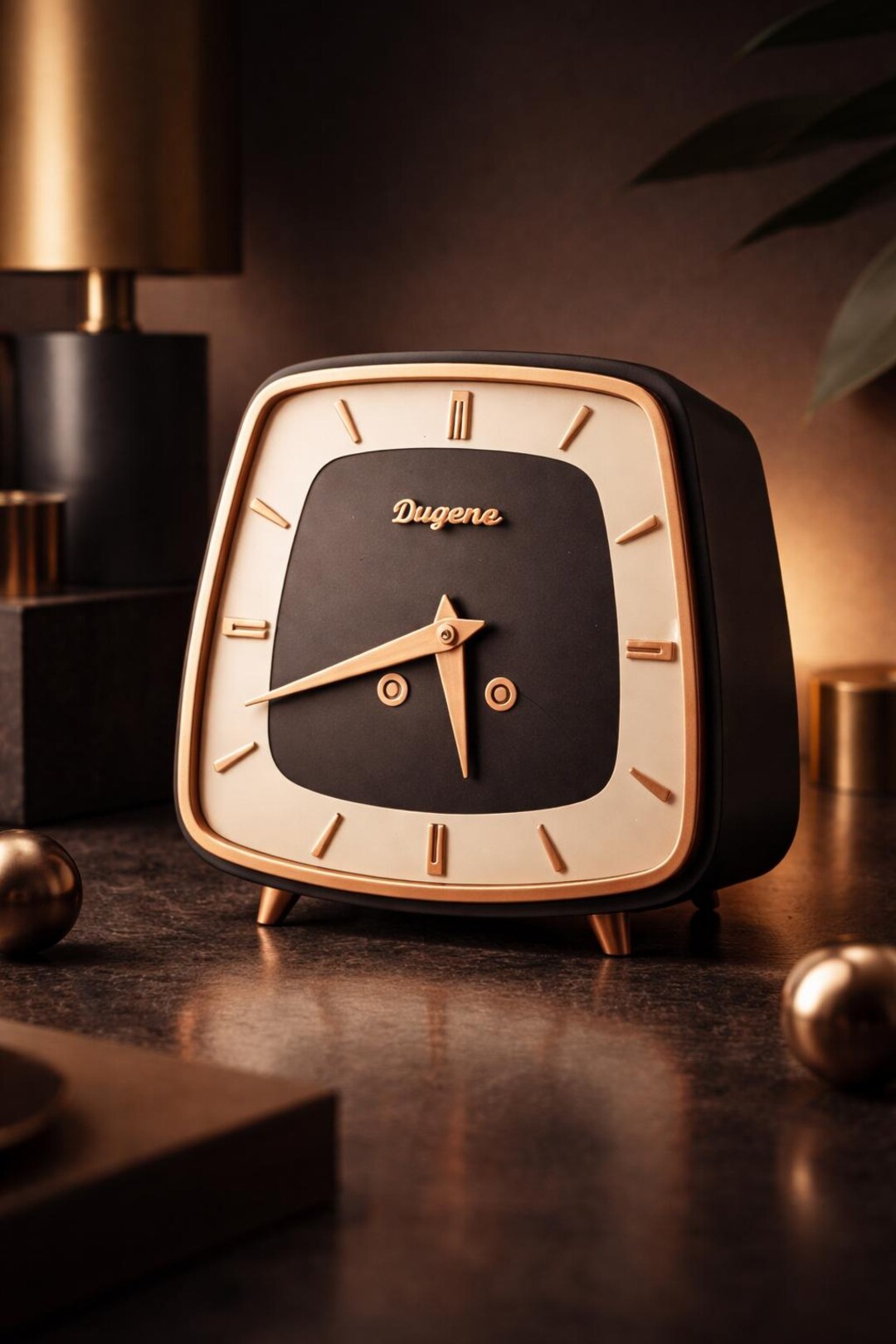 3D Printed Retro Desk Clock | Mid-century Modern Table Clock | Vintage ...