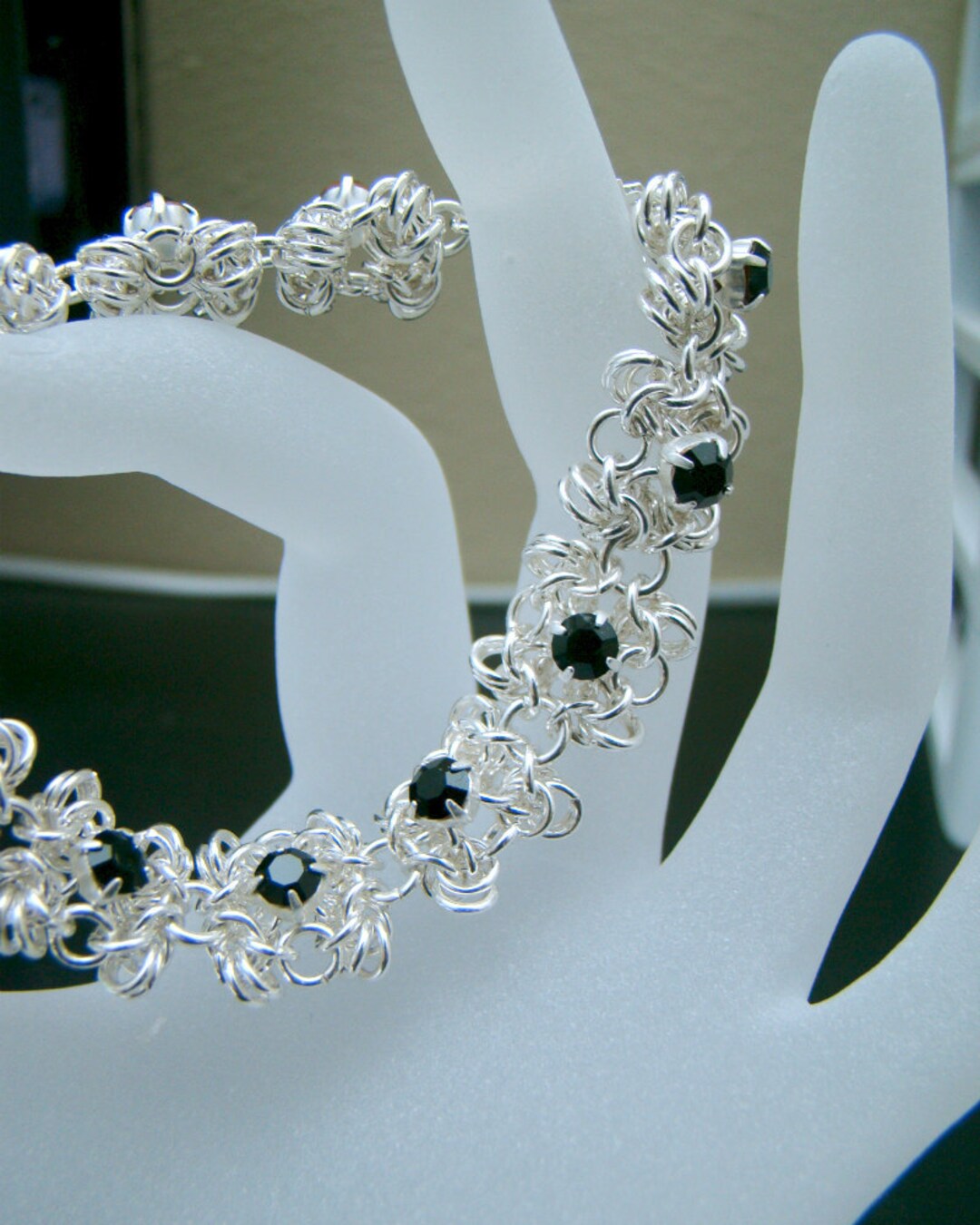 Silver-plated Chain Mail Bracelet - Etsy