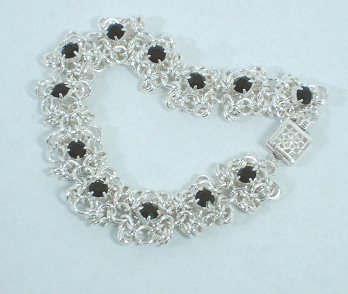 Silver-plated Chain Mail Bracelet - Etsy