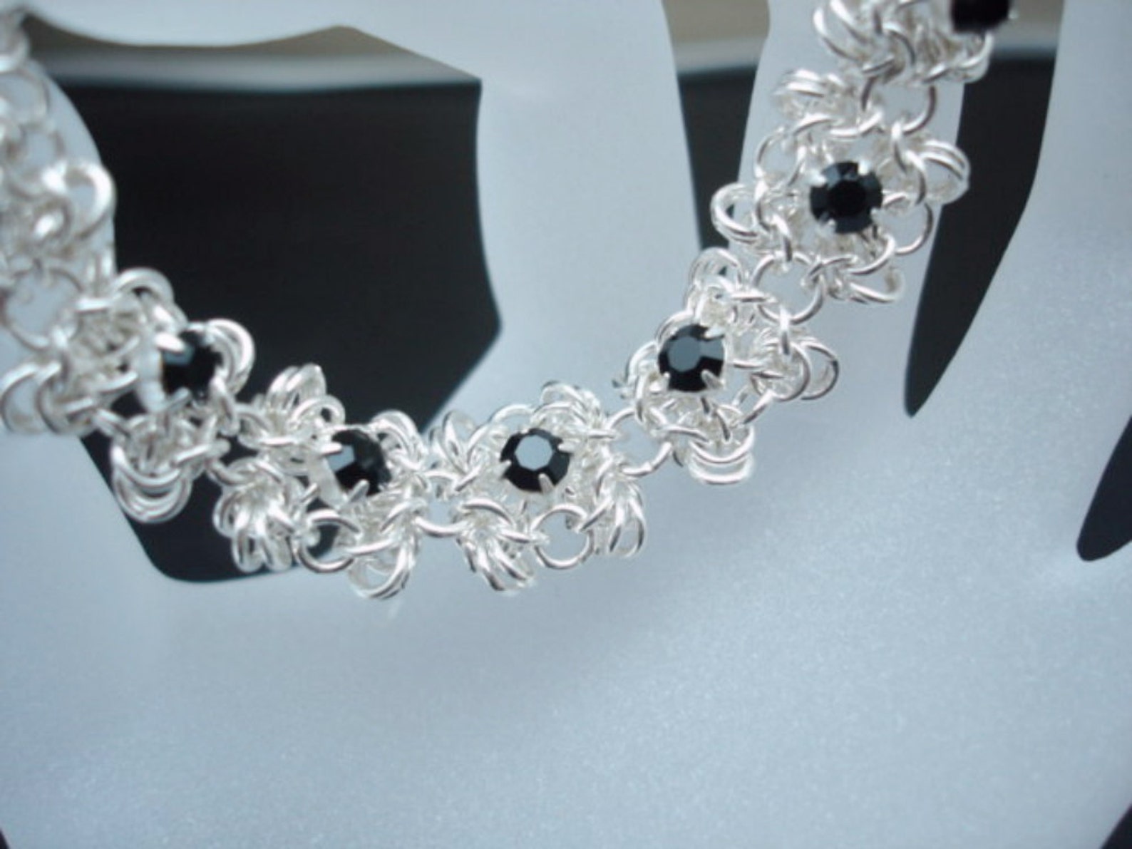 Silver-plated Chain Mail Bracelet - Etsy