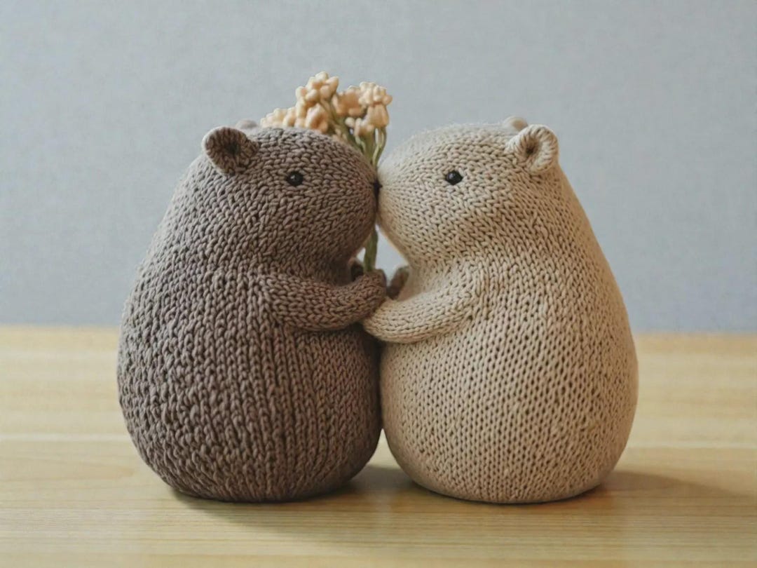Knitted Capybara Sculptures STL File for 3D Printing, Crochet Style ...