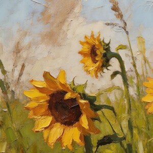 FRAME TV Art Sunflower Field, Samsung Frame TV Impressionist Floral ...