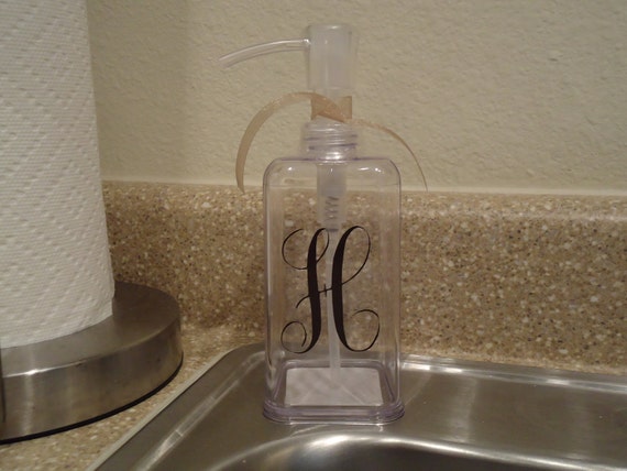 Items similar to Personalized 16 oz. Acrylic Soap Dispenser/Pump ...