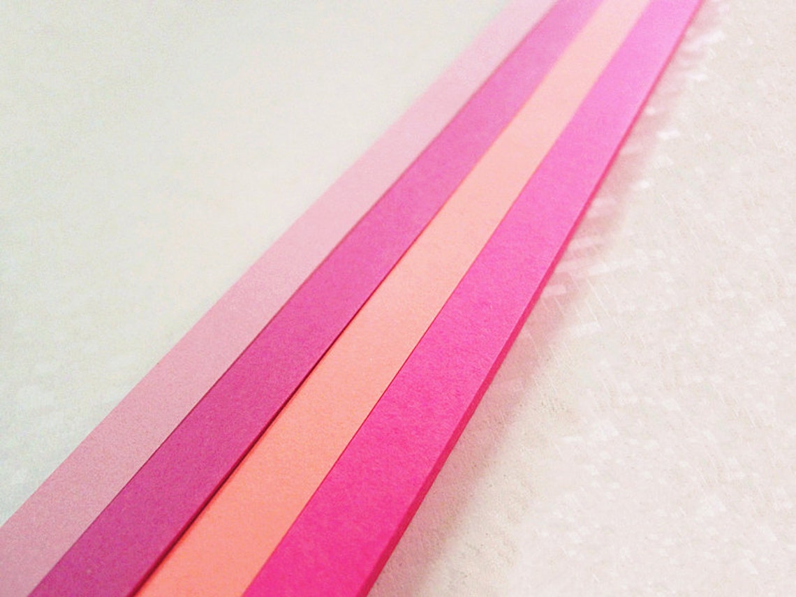 Origami Lucky Star Paper Strips Pink Mixed Star Folding DIY - Pack of ...