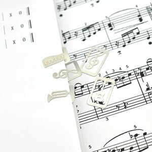 Music Element Paper Clips Bookmark Set Metal Treble Clef Bookmark ...