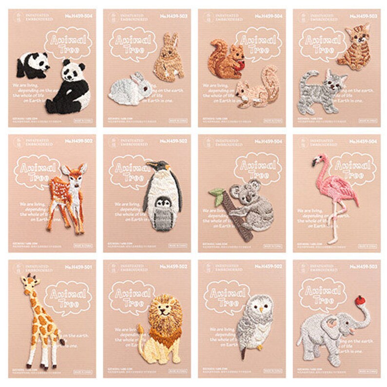Cute Animal Embroidered Patches Kuola Zebra Iron on Patch Applique ...