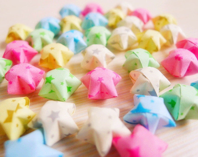 Origami Lucky Stars | Plastic Straw Stars | Rainbow Mixed Handmade ...