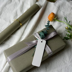 Olive Light Grey White Wrapping Paper Embossed Gift Wrap Solid Coloured ...