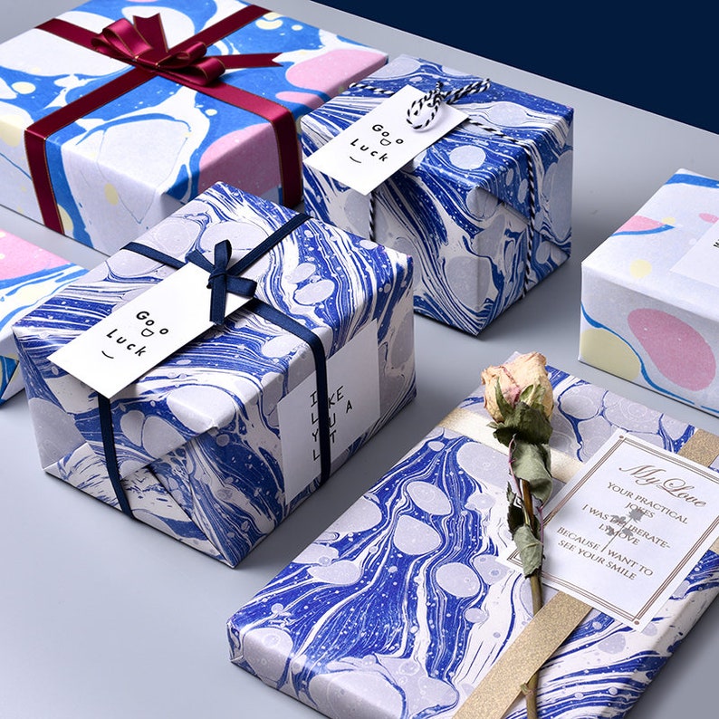 River Wrapping Paper,birthday Gift Wrap,waterpainting Gift Wrap,holiday ...