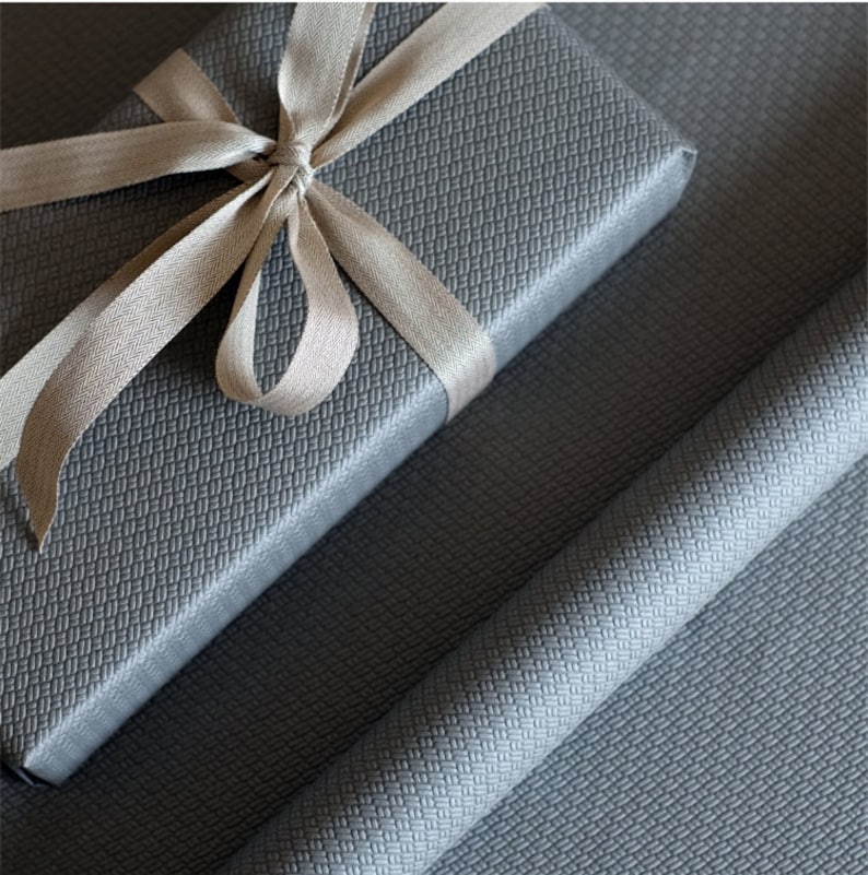 Grey Embossed Wrapping Paper Birthday Gift Wrap Solid Coloured - Etsy