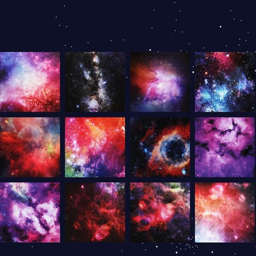 48 Sheets Brilliant Galaxy Origami Square Paper Pack for - Etsy