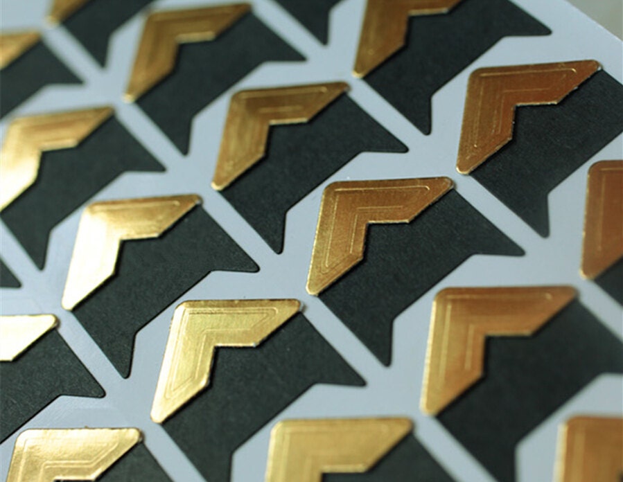 Gold Photo Corners Stickers 3 Sheets 72pcs Scrapbooking | Etsy