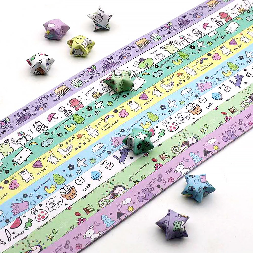 Cute Animal Kingdom Origami Lucky Star Paper Strips Star | Etsy