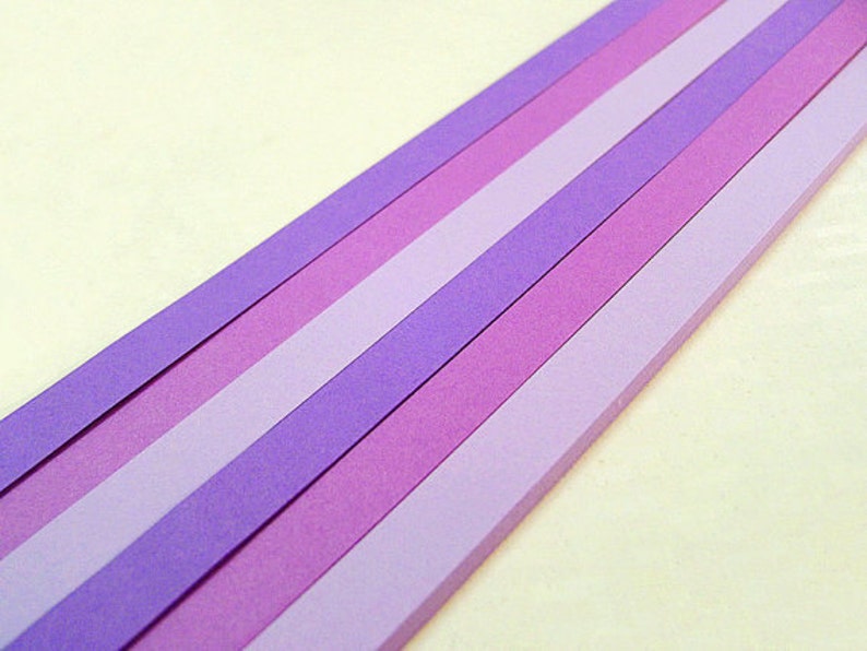 Origami Lucky Star Paper Strips Purple Mixed Star Folding DIY - Etsy