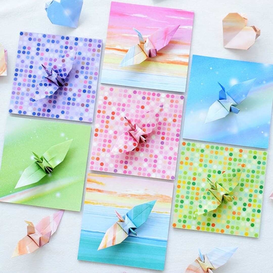 50 Sheets Double Sided Octagonal Star Clouds Galaxy Origami Square ...