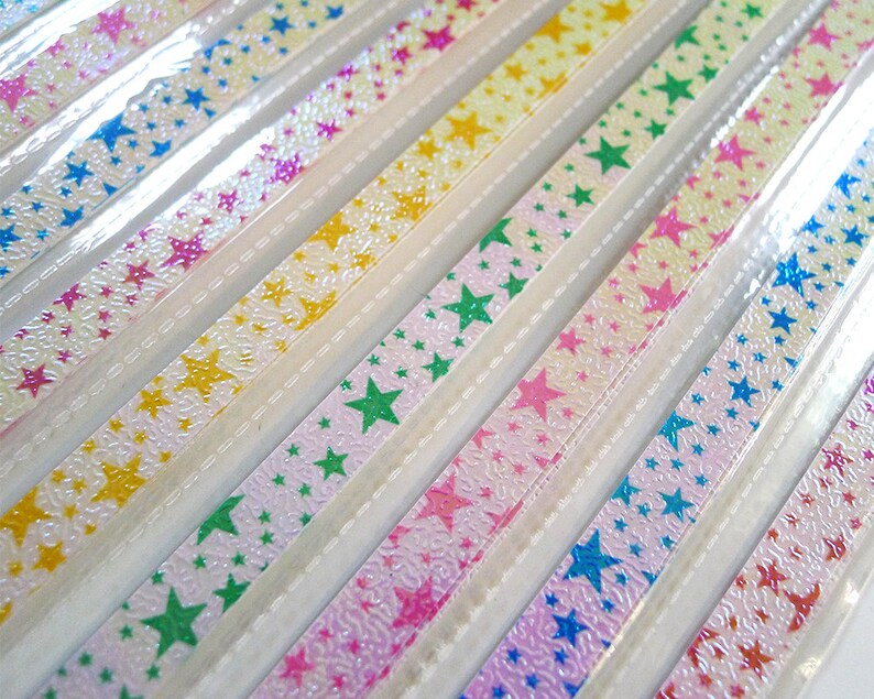 Pearlescent Starry Night Origami Lucky Star Paper Strips - Pack of 50 ...