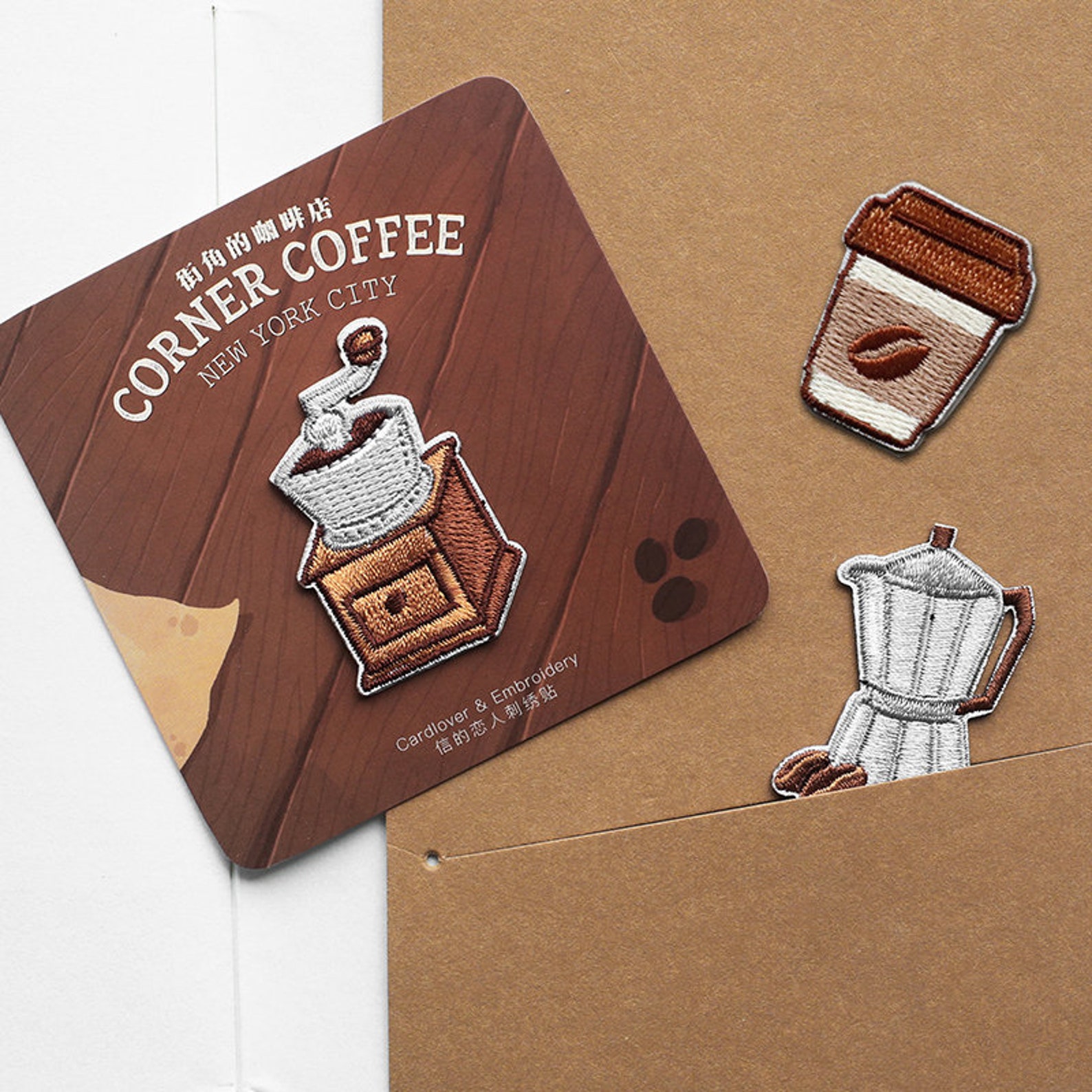 Coffee Embroidered Patches Coffee Sticker Self Adhesive Applique Shoes ...