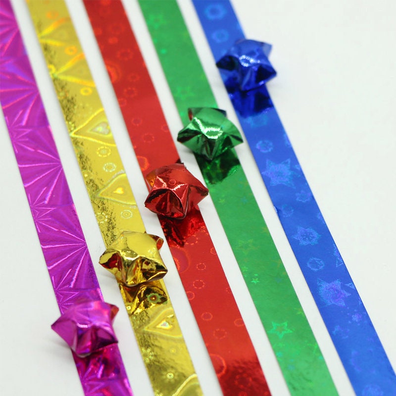 Hologram Gem Stone Origami Lucky Star Paper Strips Star | Etsy