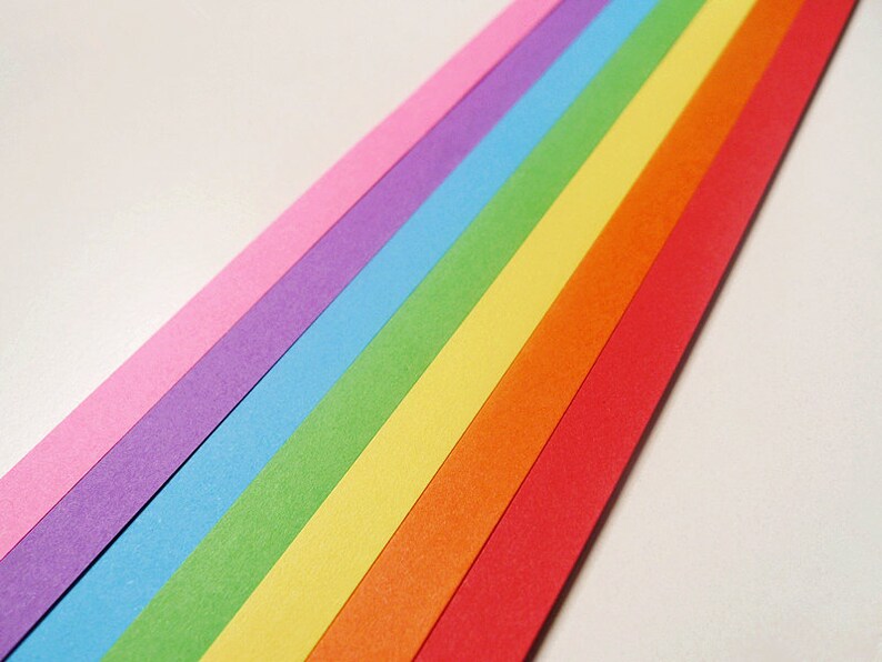 Origami Lucky Star Paper Strips Rainbow Multicolor DIY Pack | Etsy
