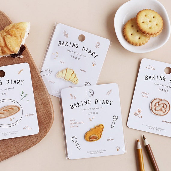 Food Embroidered Patches Baguette Croissant Bread Self | Etsy