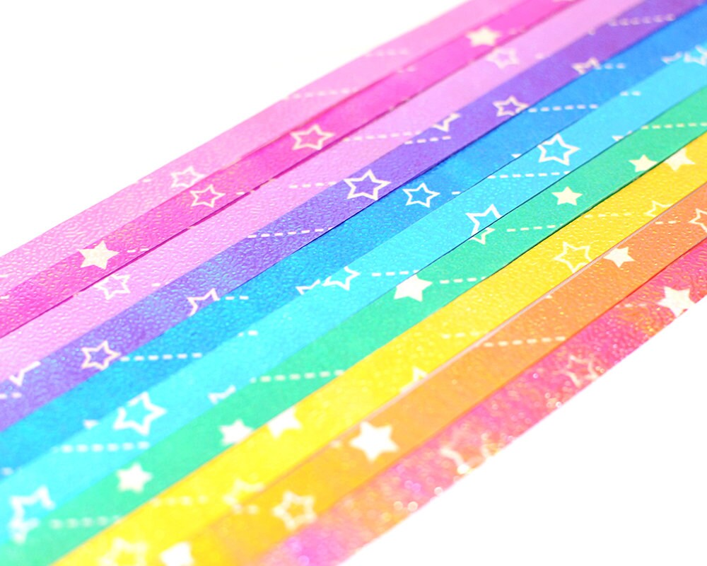 Rainbow Pearlescent Shooting Star Origami Lucky Star Paper - Etsy