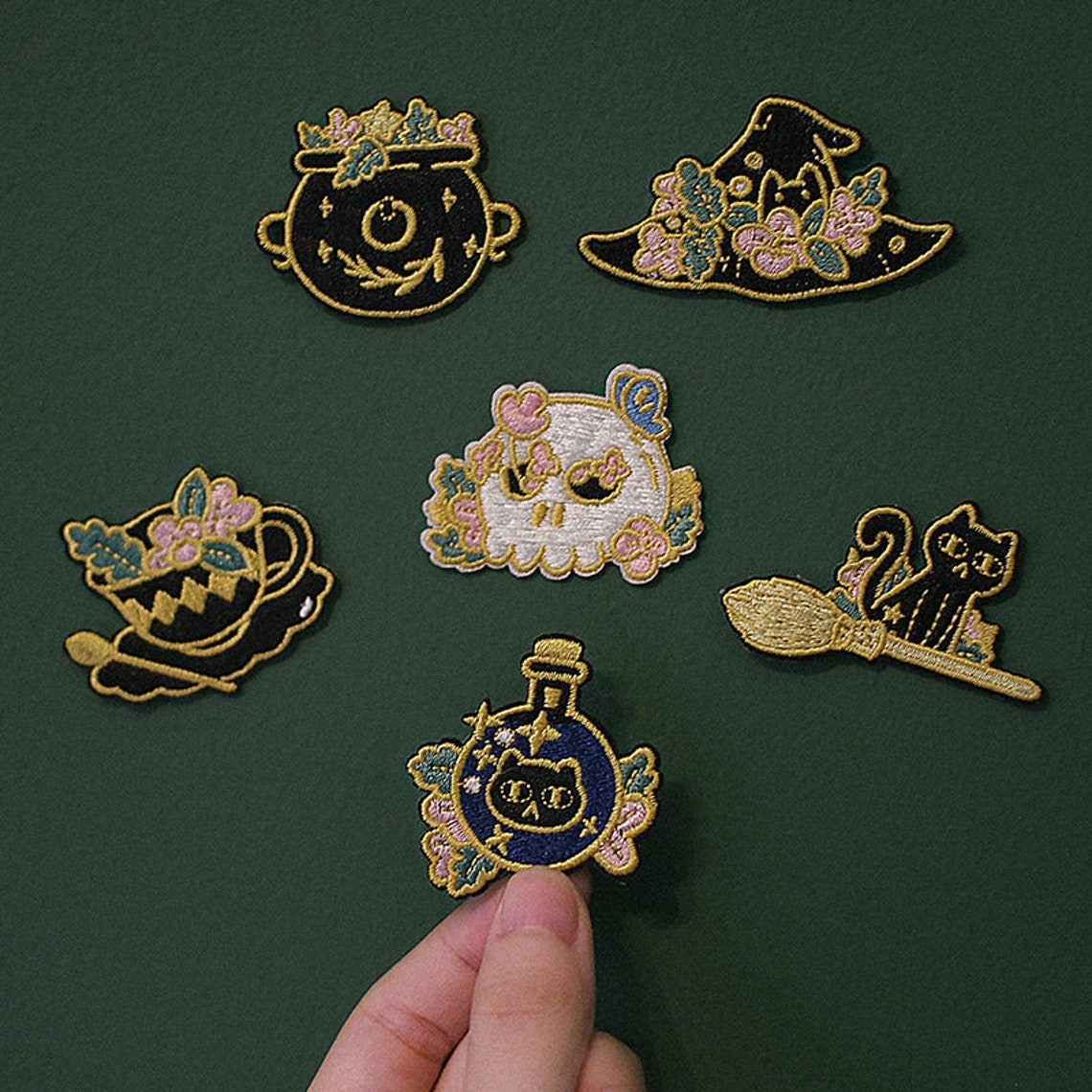 The Witch Notes Embroidered Patches Self Adhesive Patch Applique Shoes ...
