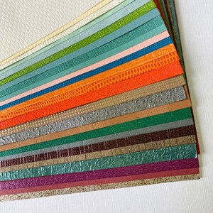 50 Sheets Pearlescent Embossed Assorted Pattern Paper Pack for Craft ...