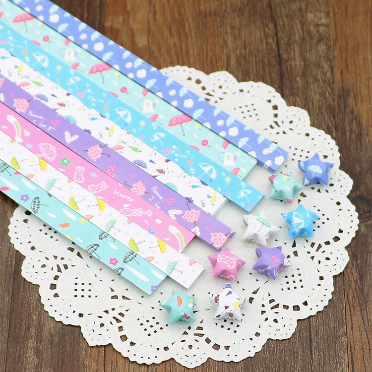 Origami Lucky Star Paper Strips Umbrella Mixed Designs Star - Etsy