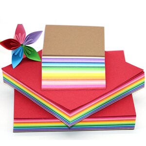 25 Colors Rainbow Origami Square Paper Pack for Origami Paper Project ...