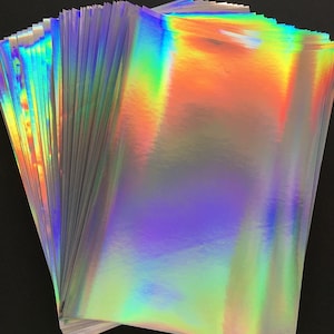 50 Sheets Iridescent Silver Origami Paper Pack for Craft Project Junk ...