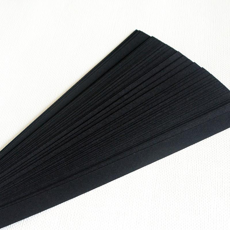 Black Origami Lucky Star Paper Strips Star Folding DIY - Pack of 80 ...