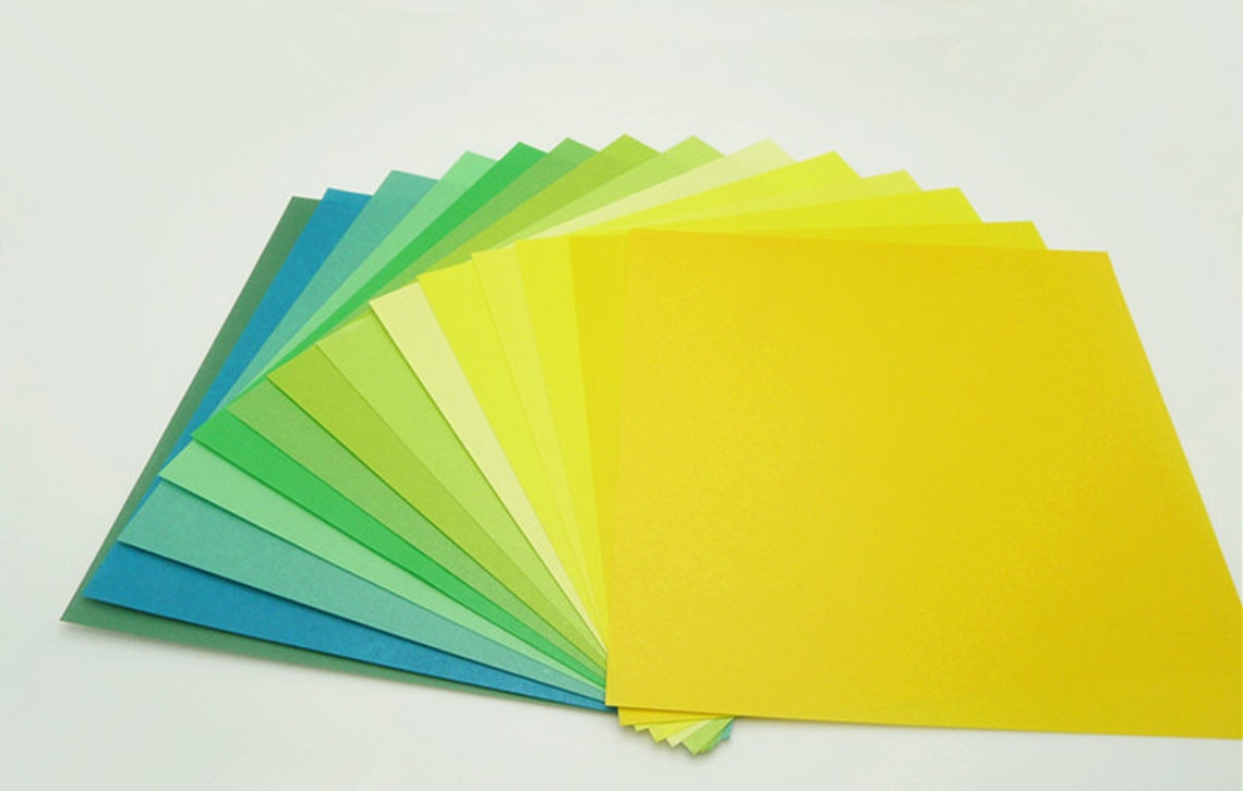 50 Colors Rainbow Origami Square Paper Pack for Origami Paper Project ...