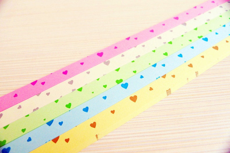 Little Sweet Hearts Origami Lucky Star Paper Strips Star - Etsy