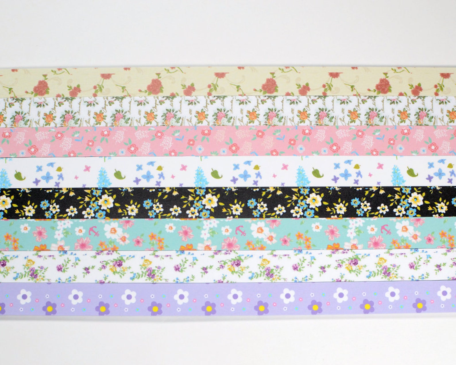Cute Floral Pattern Origami Lucky Star Paper Strips Star - Etsy