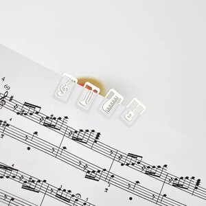 Music Element Paper Clips Bookmark Set Metal Treble Clef Bookmark ...