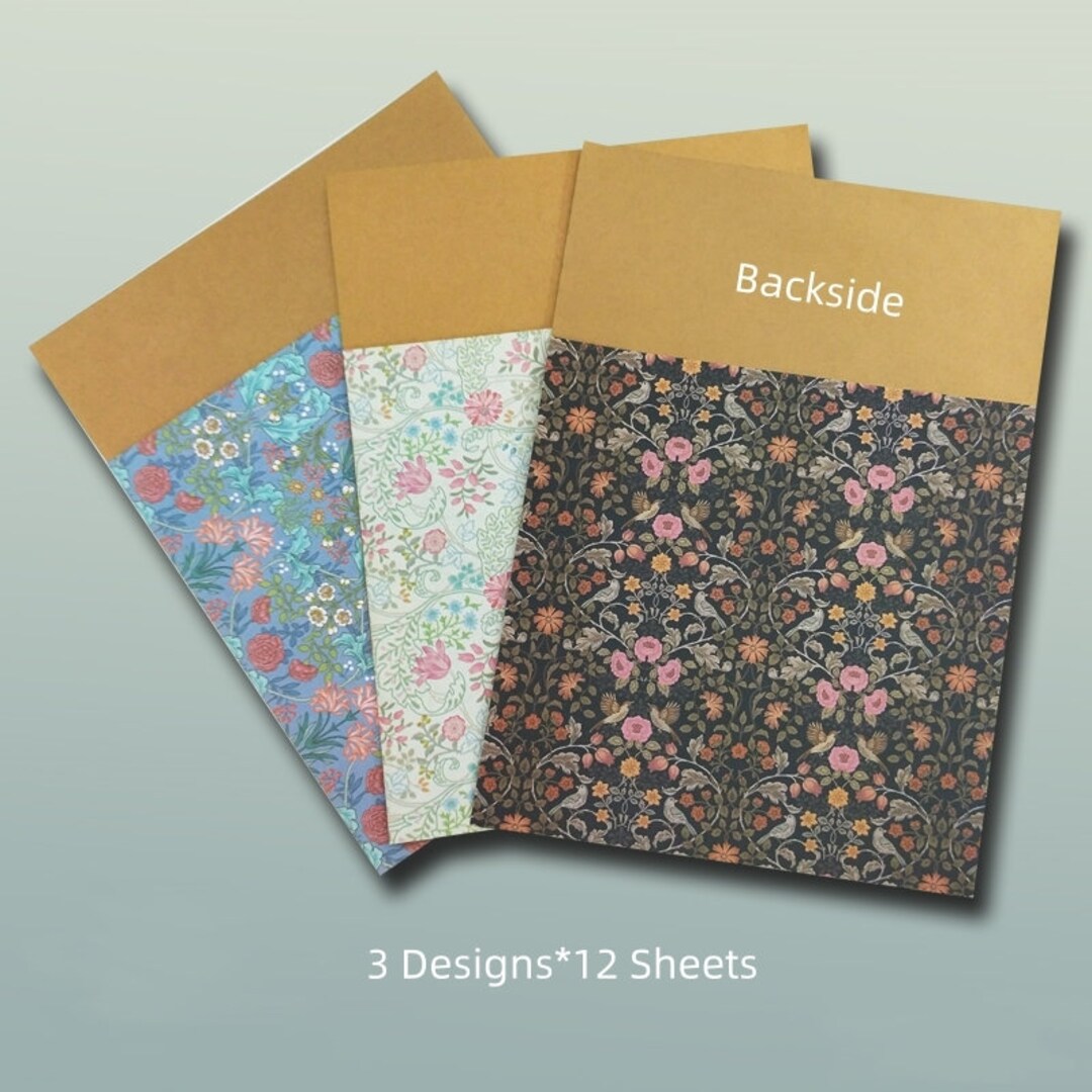 36 Sheets Retro Floral Origami Square Paper Pack for Origami Paper ...