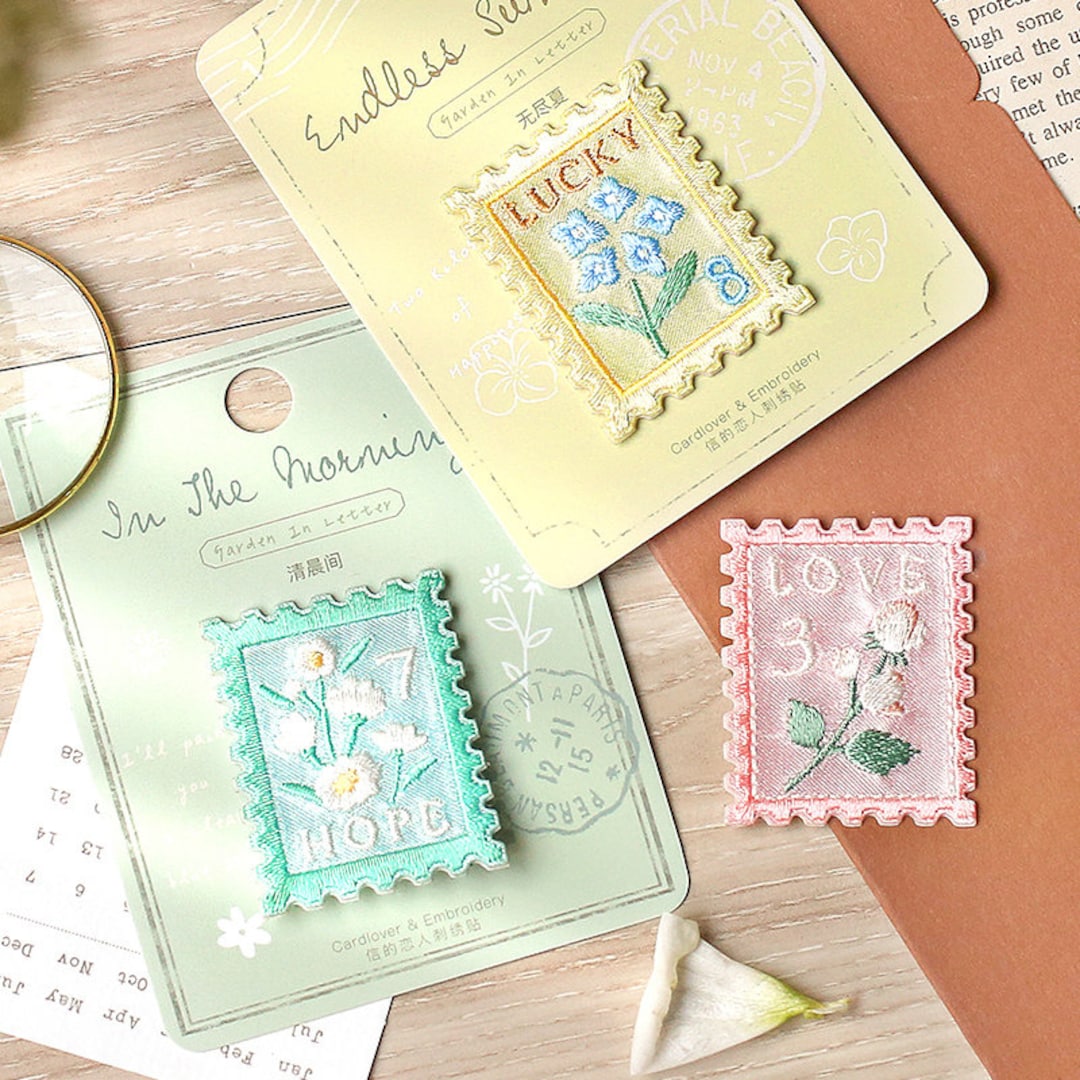 Flower Stamp Embroidered Patches Self Adhesive Patch Applique Shoes ...