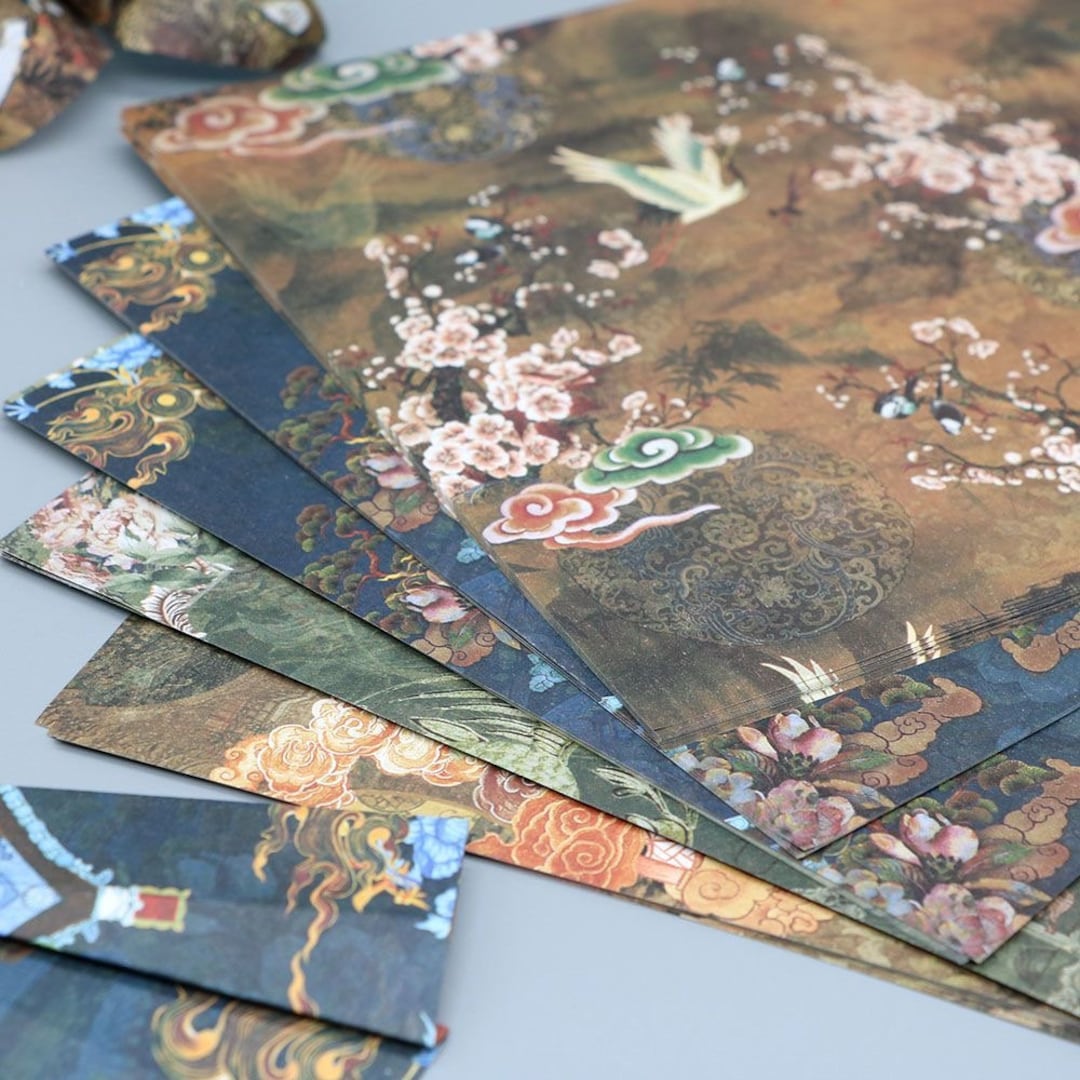 50 Sheets Traditional Chinese Style Origami Square Paper Pack for ...