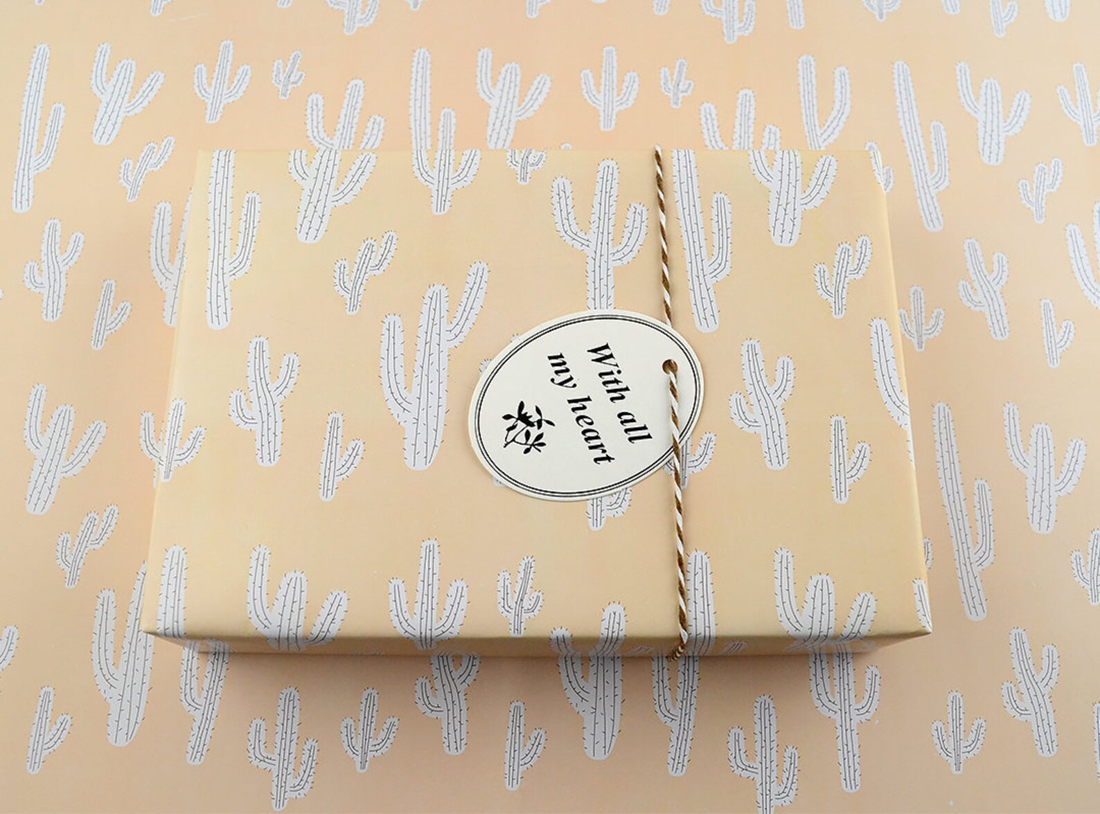 Cactus Wrapping Paperbirthday Gift Wrapcacti Wrapping - Etsy