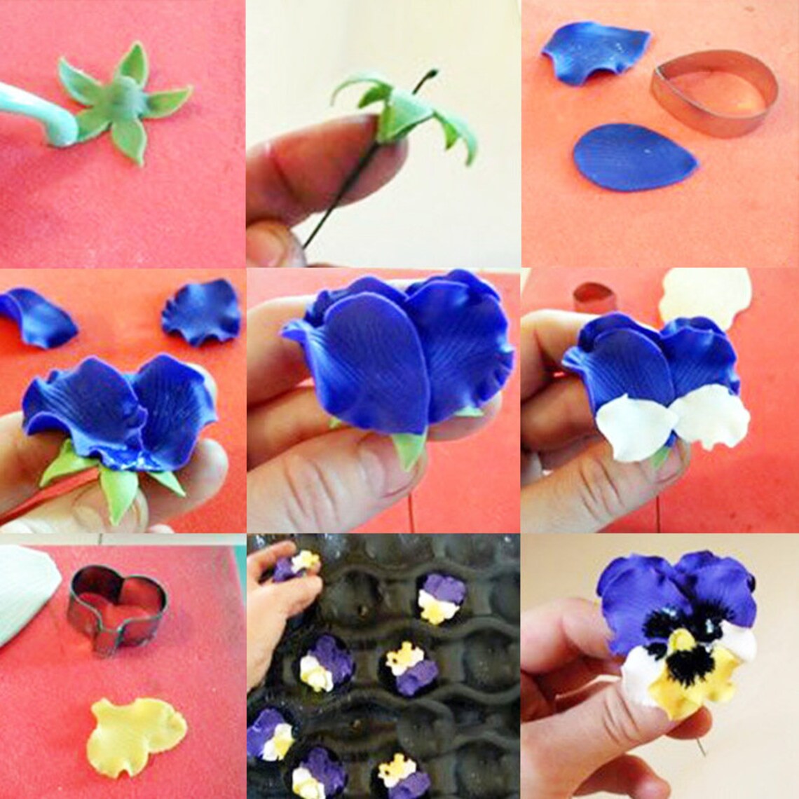 3 Size of Pansy Petal Cutter Set Flower Cutters Cake - Etsy