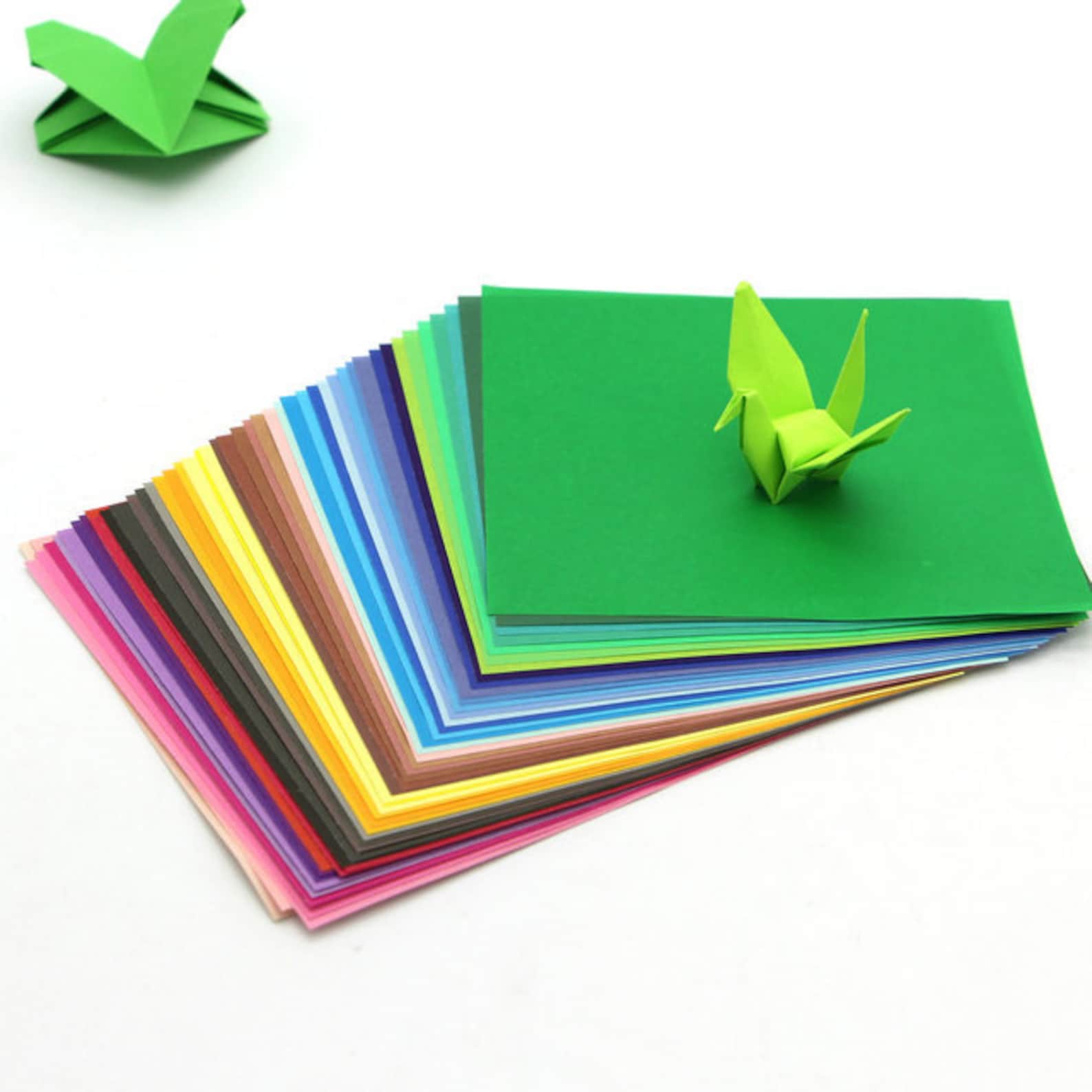 50 Colors Rainbow Origami Square Paper Pack for Origami Paper Project ...