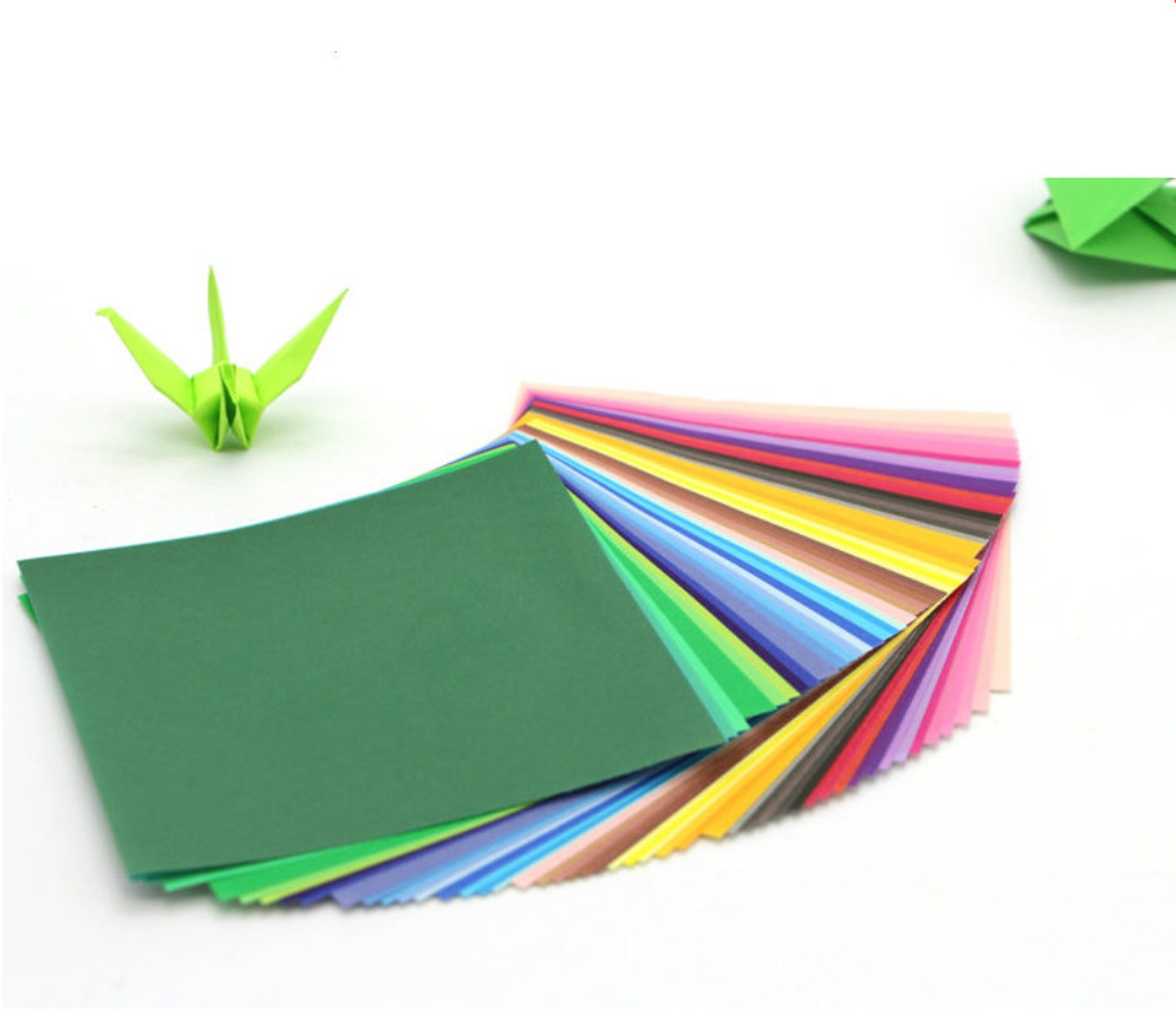50 Colors Rainbow Origami Square Paper Pack for Origami Paper Project ...