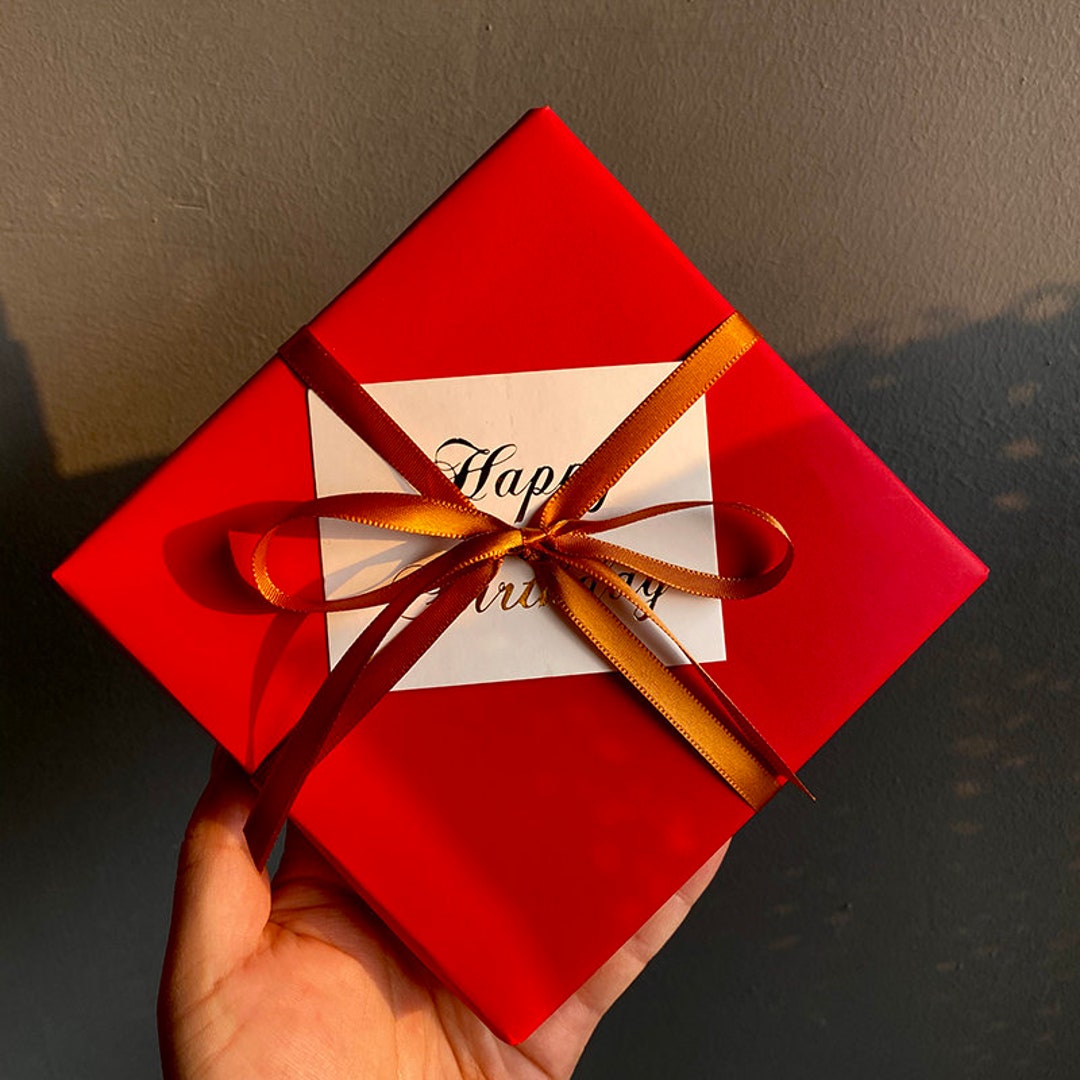 Red Velvet Texture Wrapping Paper Birthday Gift Wrap Solid Coloured ...