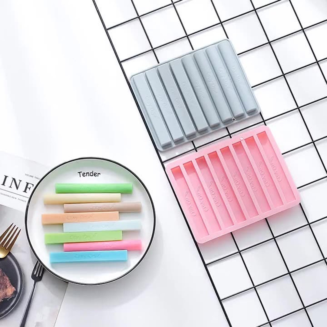 8 Cavities Crayon Silicone Mold Ice Lattice Candy Mold - Etsy