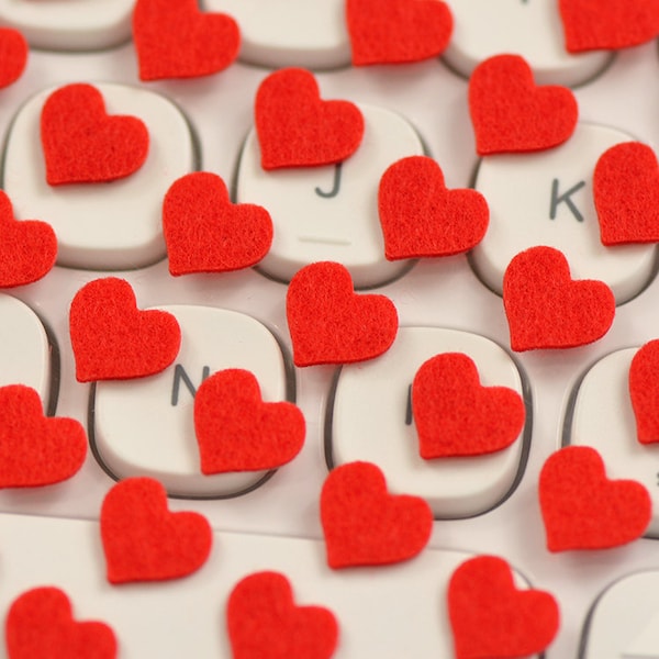 Felt Die Cut Hearts - Etsy