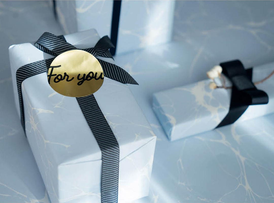 Light Blue Marble Wrapping Paper,birthday Gift Wrap,marbled Wrapping ...