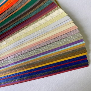 50 Sheets Pearlescent Embossed Assorted Pattern Paper Pack for Craft ...